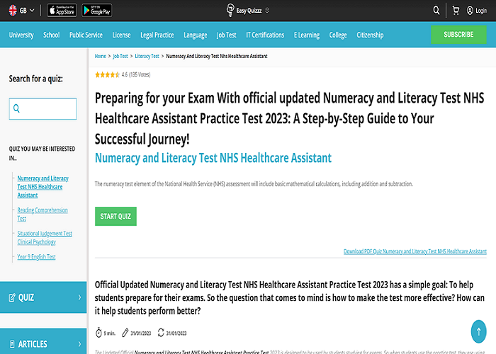 The Essential Guide To Passing the Numeracy and Literacy Test for NHS ...